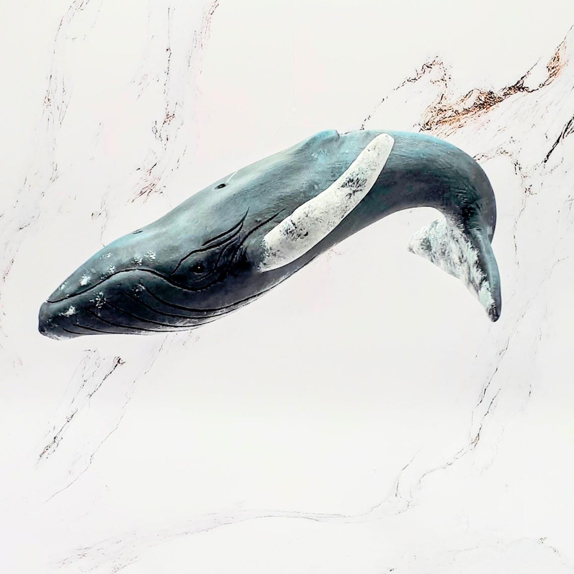 Humpback Whale Fins in Half Motion Hanging Mobile Whale Diving ...