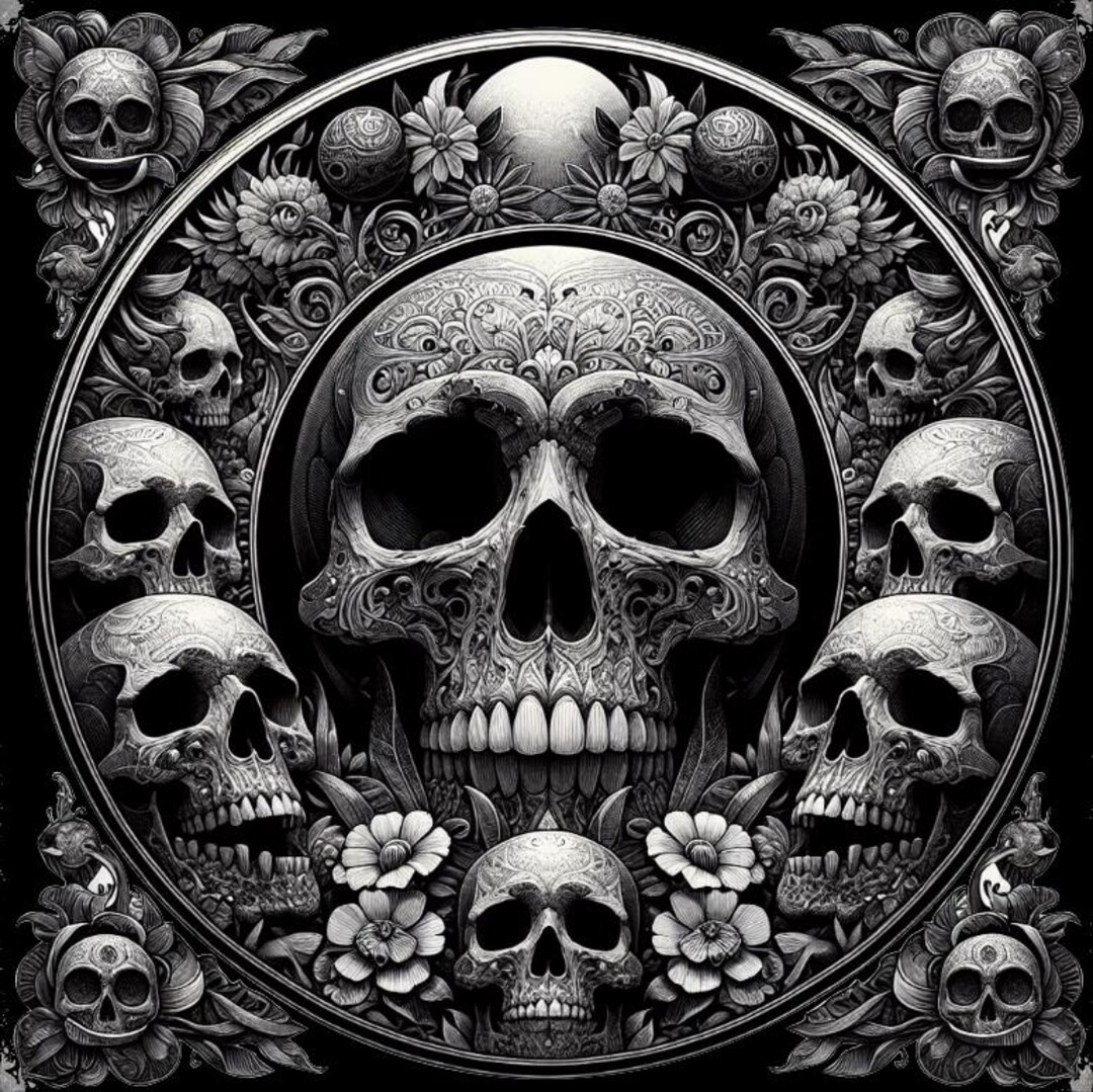 Skulls for Coaster Image Only Png File 300dpi - Etsy