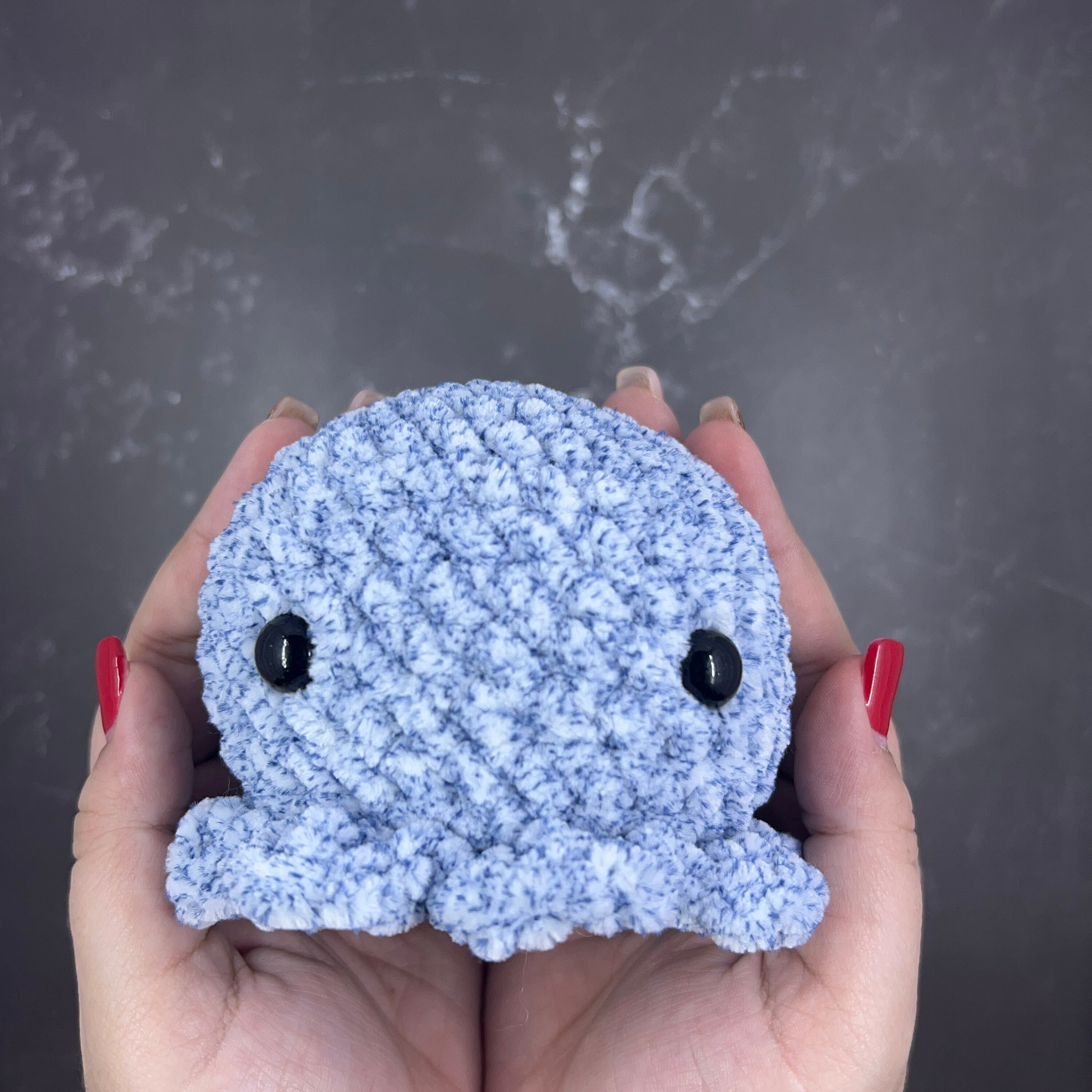Handmade Crochet Blue Speckled Octo Buddy - Etsy