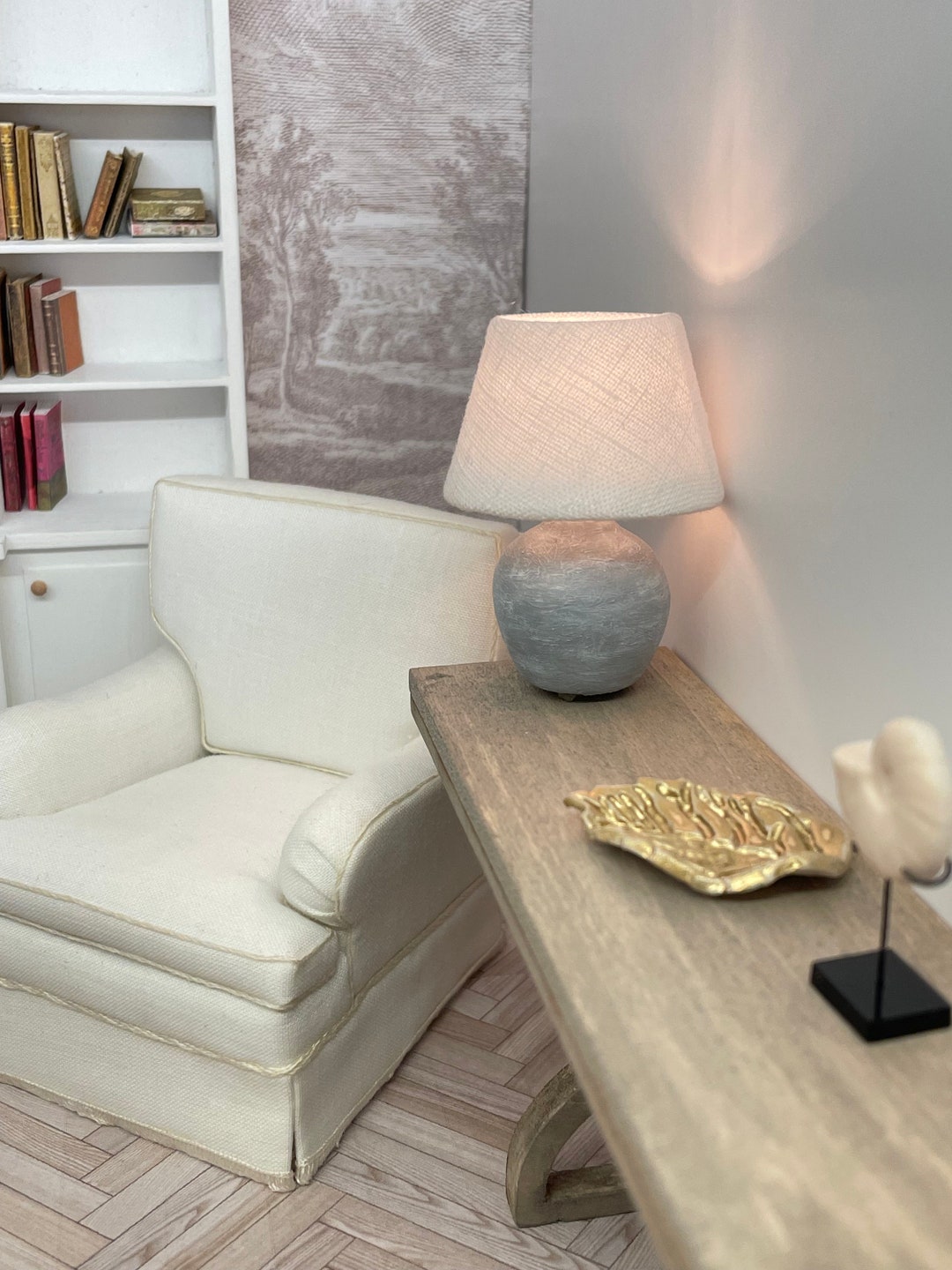 Dollshouse Miniature 1:12th Scale ‘concrete’ Lamp/light for Dollshouse ...