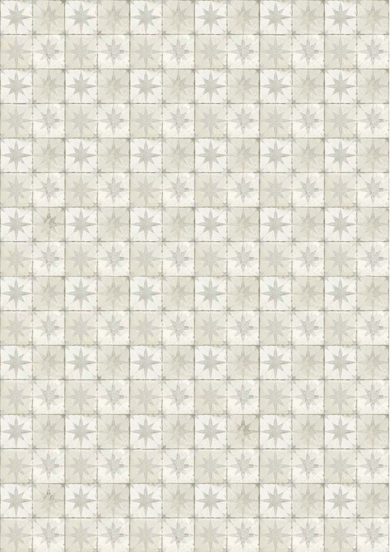 1/12 Scale Dollshouse Miniature Star Tile Printable Sheet | Etsy