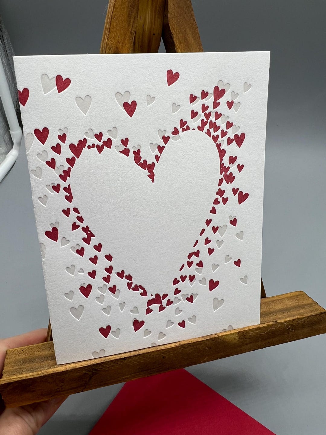 Valentines Day Letterpress Heart Love Card - Etsy
