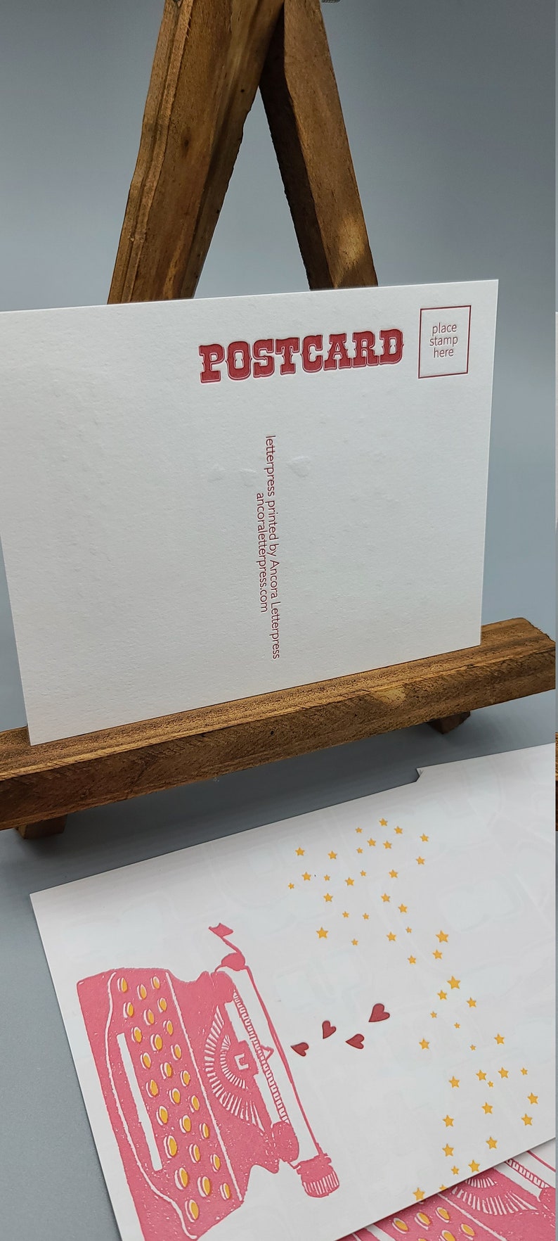 Set of Six Type Love Letterpress Postcards - Etsy