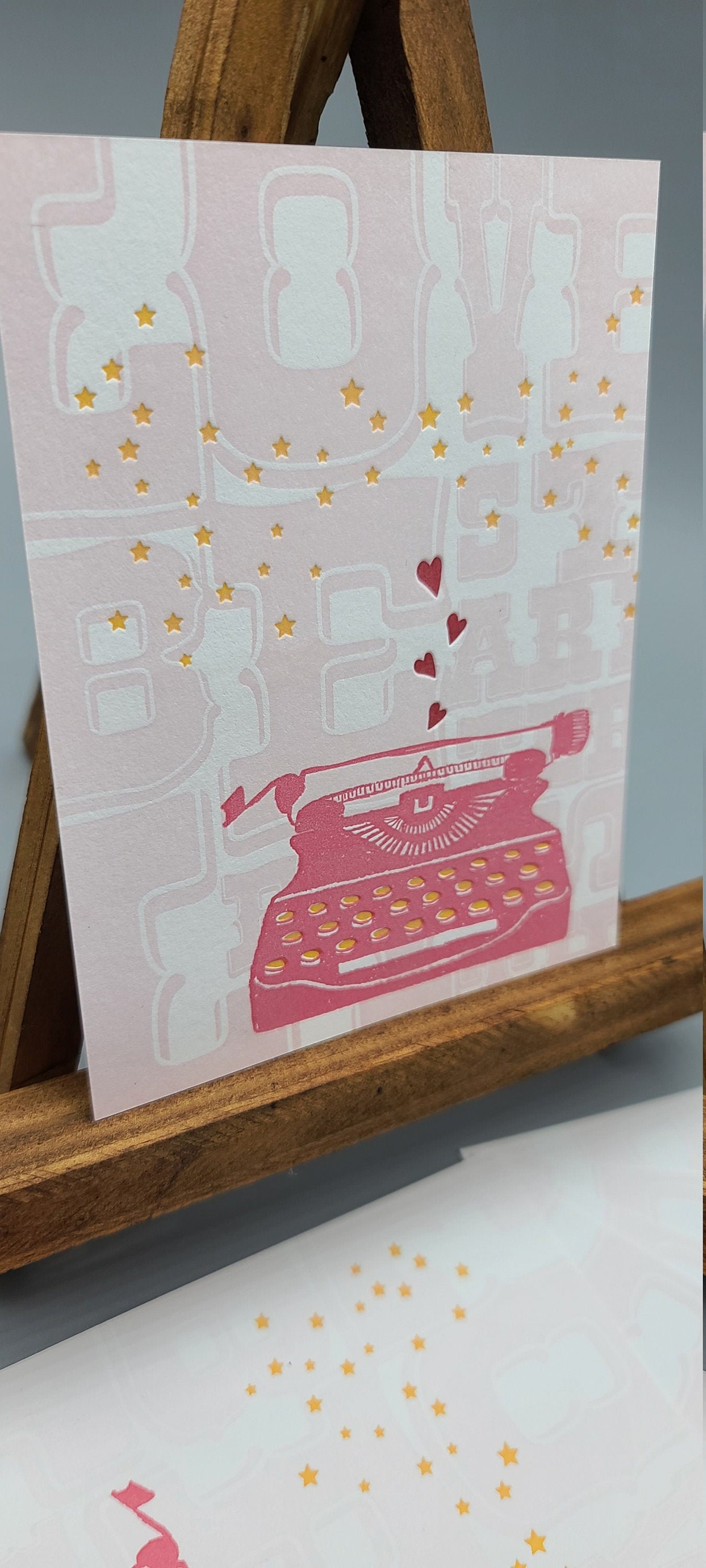 Set of Six Type Love Letterpress Postcards - Etsy