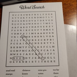 Set of Six 'word Search' Letterpress Postcards - Etsy