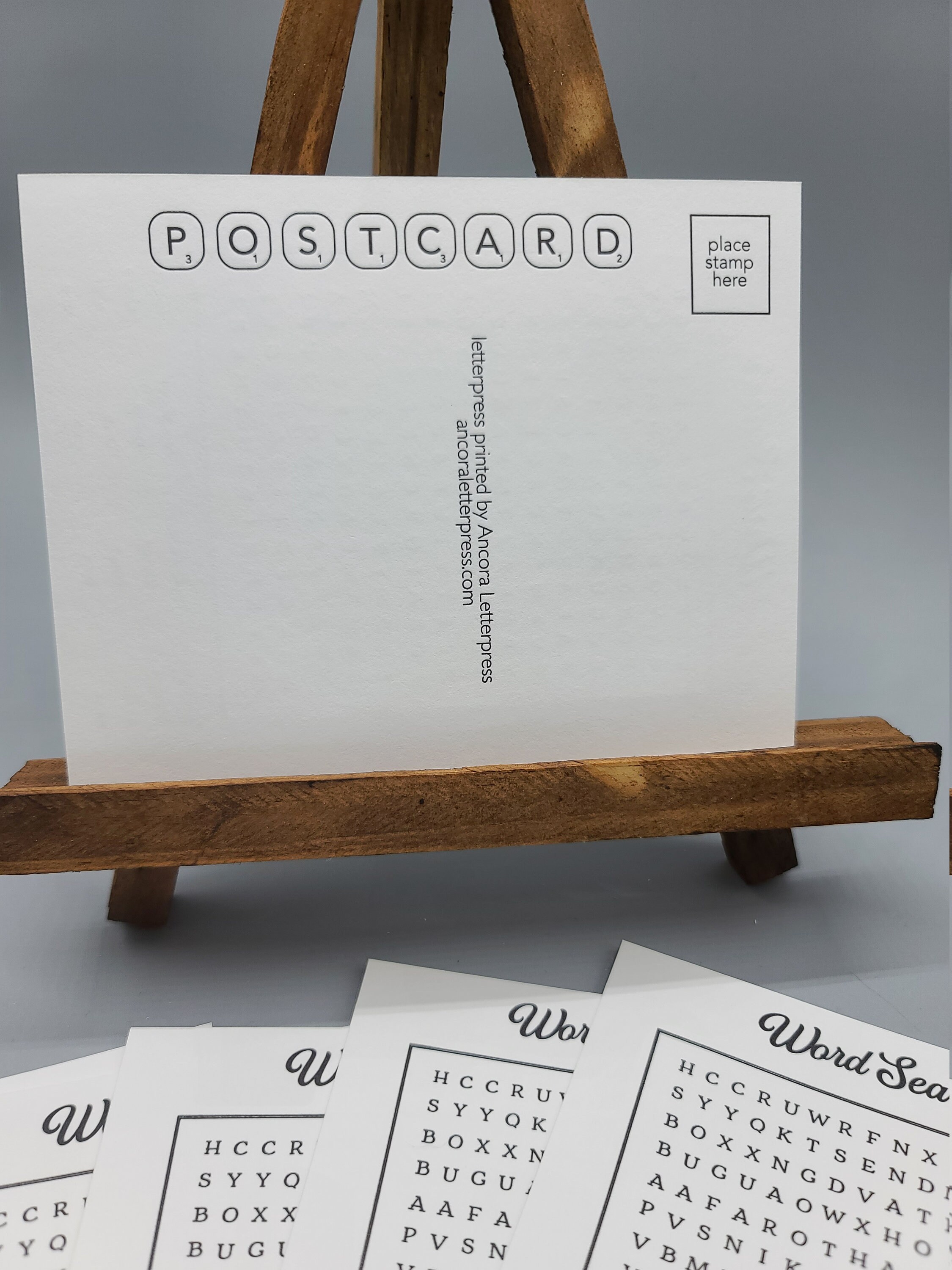 Set of Six 'word Search' Letterpress Postcards - Etsy