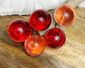 Vintage Lucite Grapes Shades of Red Mid Century Grape Cluster Retro MCM ...
