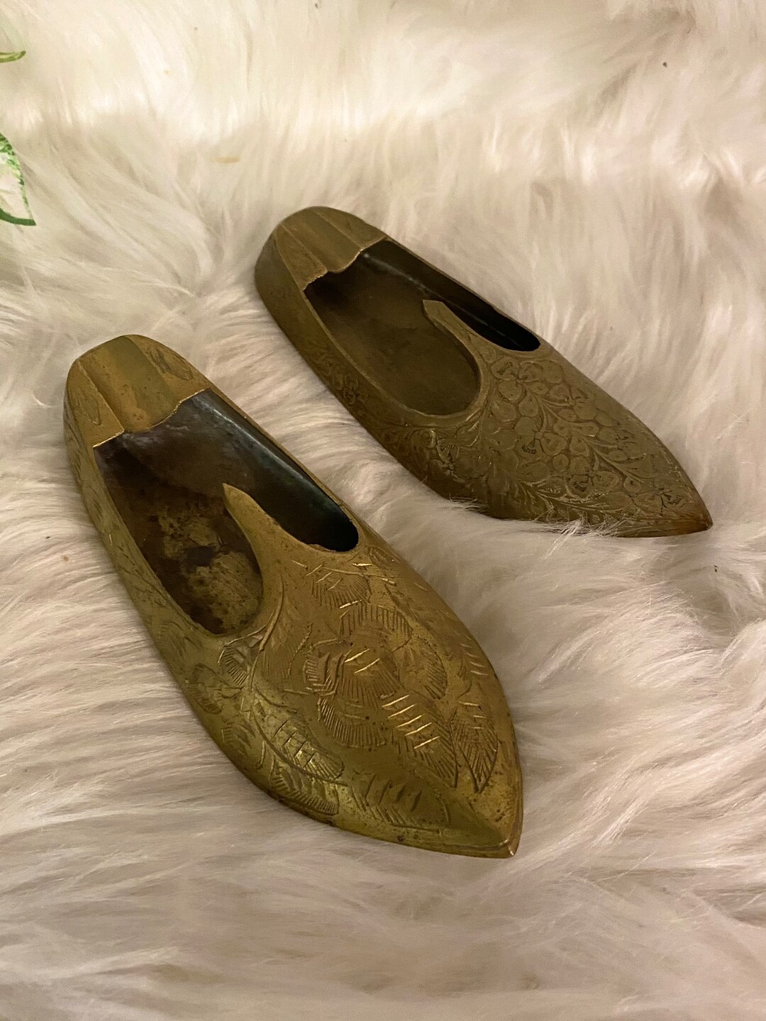 Vintage Brass Shoe Ashtrays - Etsy