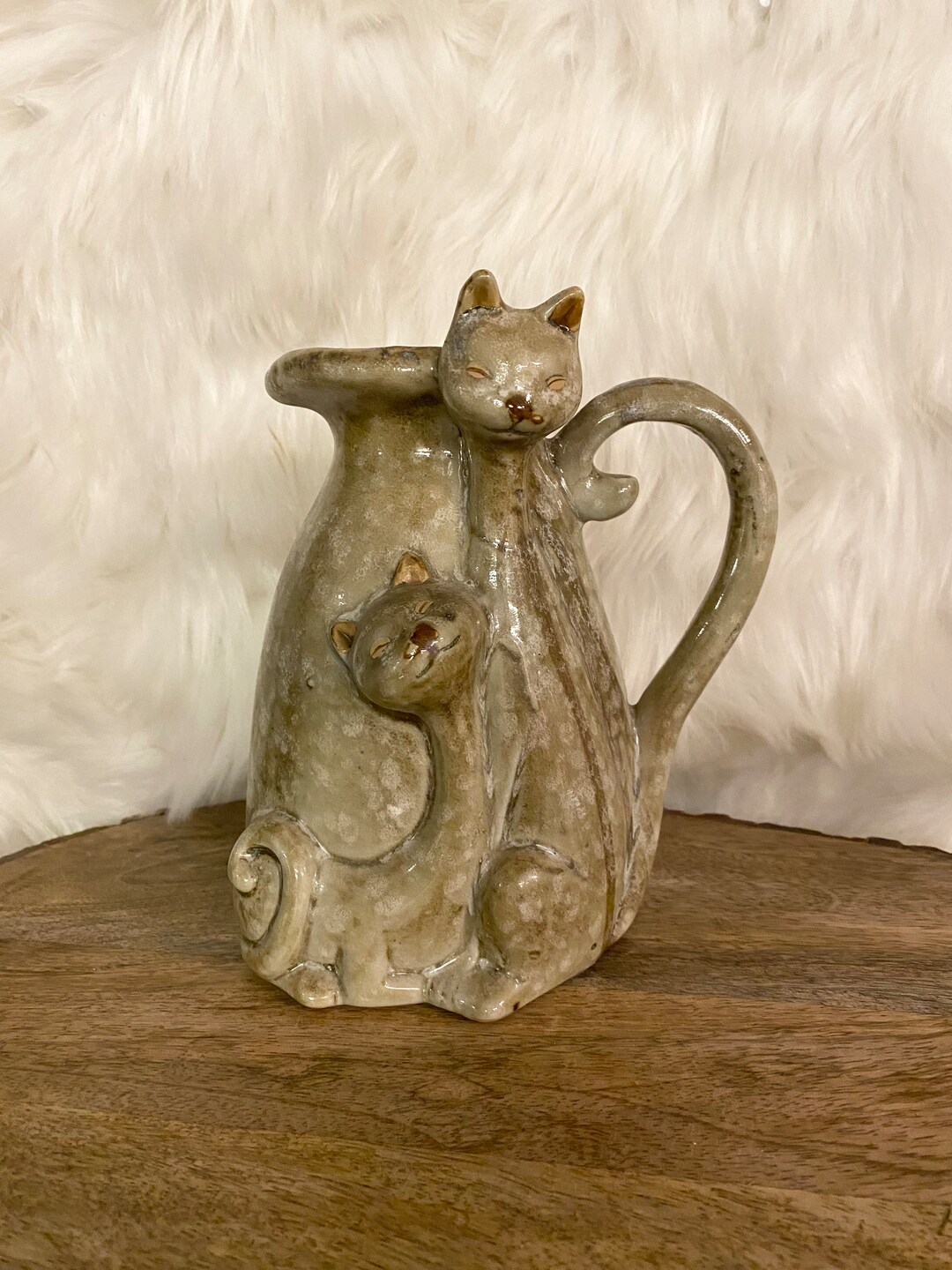 Pottery Cat Pitcher, Pottery Cats - Etsy