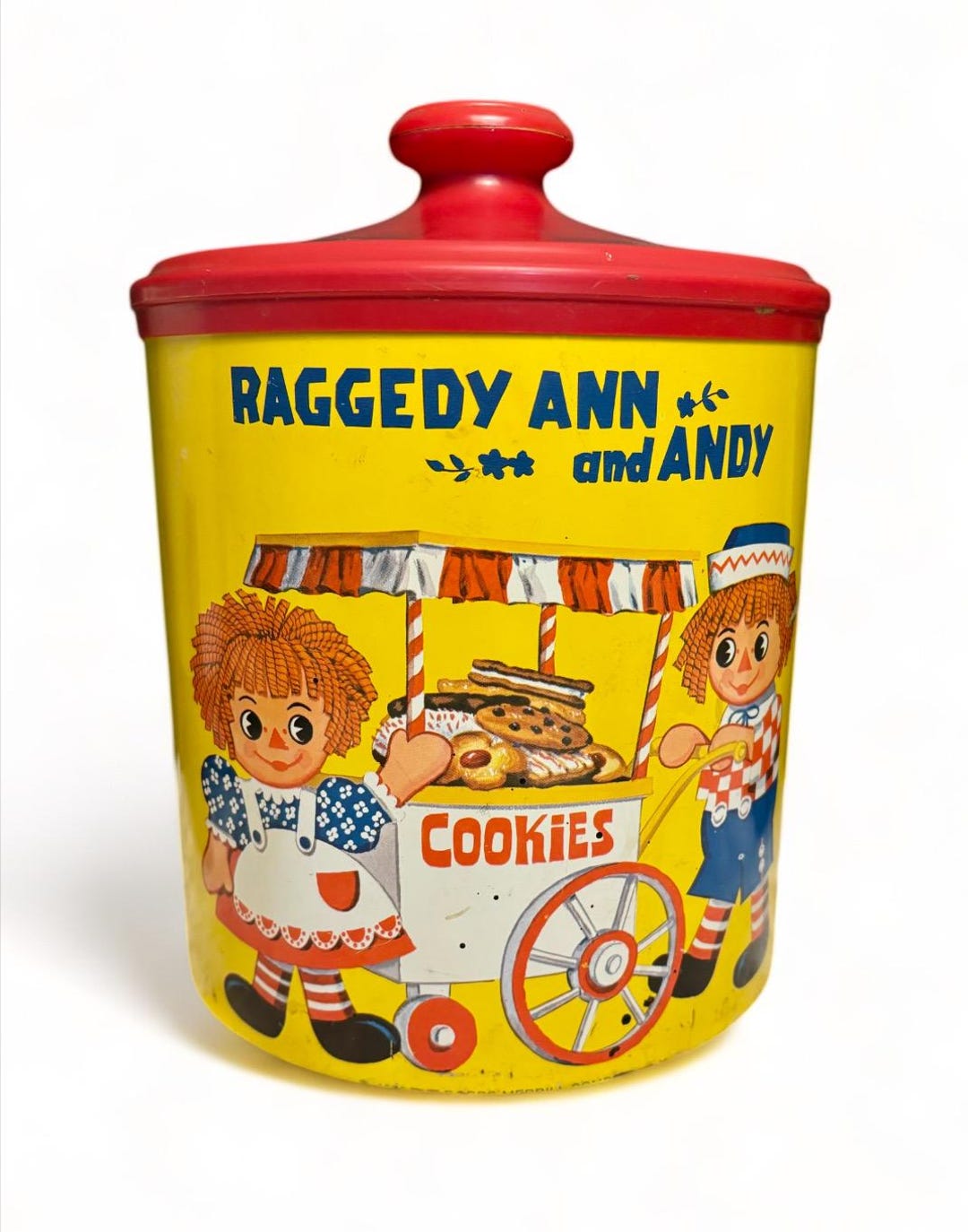 Vintage Raggedy Ann and Andy Cookie Tin - Etsy