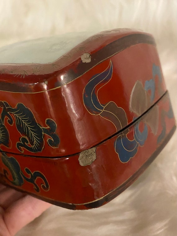 Antique Chinese shard box, Chinese trinket box - Gem