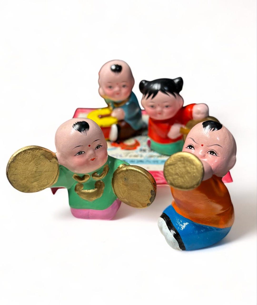 Vintage Hui Shan Clay Figures, Chinese Folk Art Dolls - Etsy