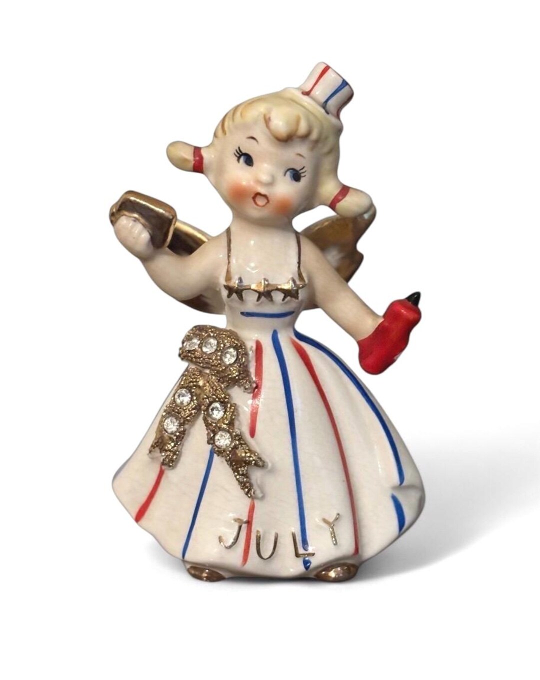 Vintage 1950's Lefton Birthday Angel, Rare July Birthday Angel - Etsy