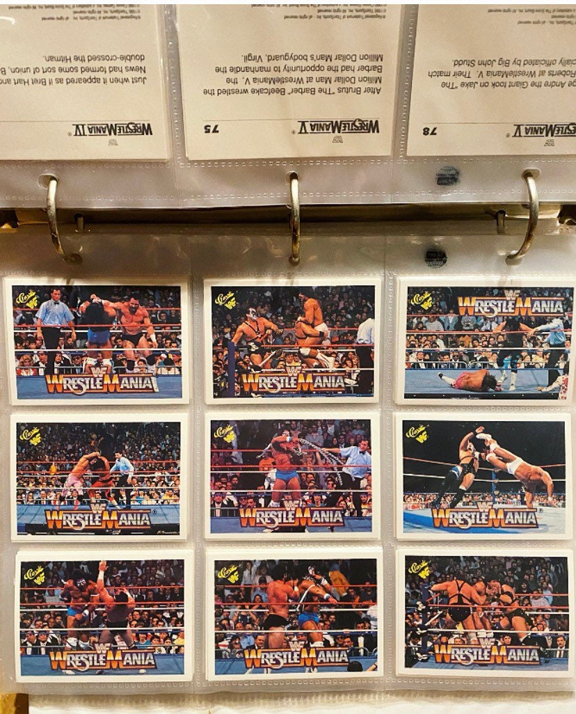 Vintage 1990 WWF Wrestling Cards and Binder - Etsy