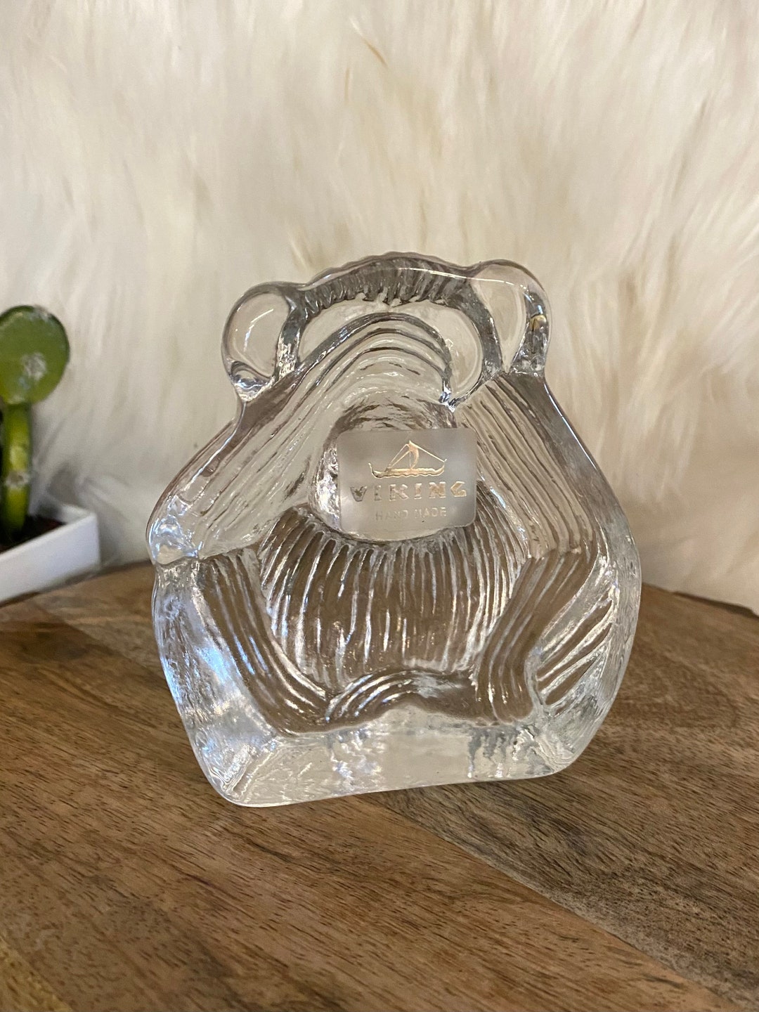 Vintage Viking Glass Monkey Paperweight, See No Evil - Etsy