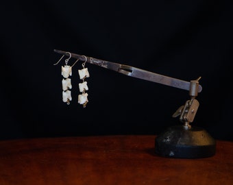 Brass & Bone Rattlesnake Vertebrae Earrings - Etsy