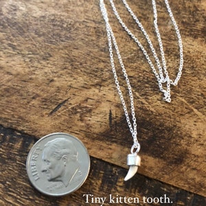Custom Puppy/ Kitten Tooth Necklace // Pet Memorial Necklace // Dog ...