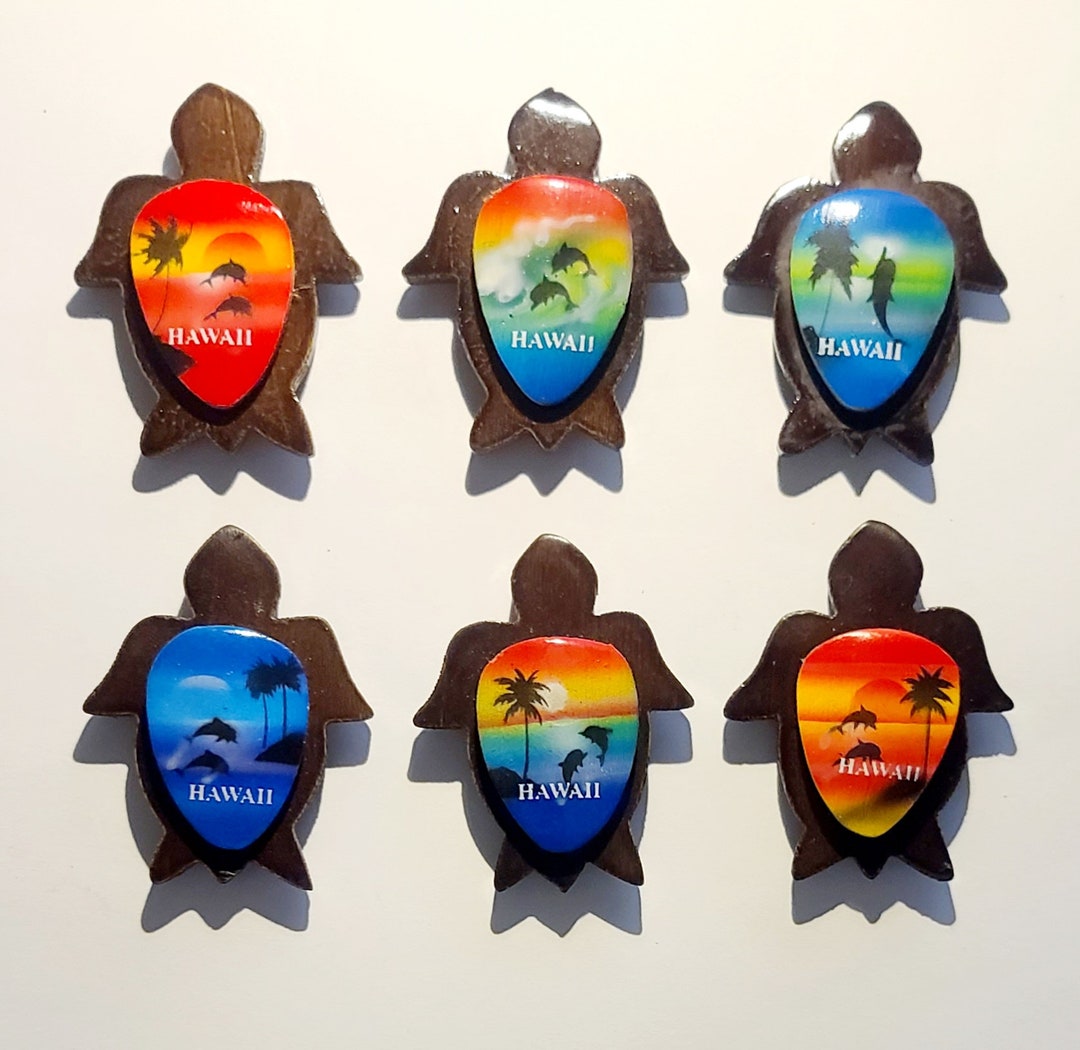 Hawaiian Design Wooden Turtle Refrigerator Kitchen Magnet - Etsy