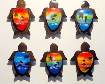 Hawaii Aloha Design Wooden Turtle Refrigerator Kitchen Magnet 4 X 3 X 1 ...