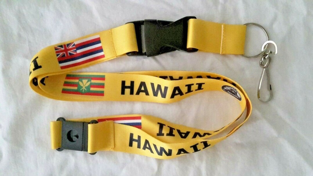 Hawaii Flag Reversible Lanyard/keychain for Keys & Id Badges, Key Fob ...