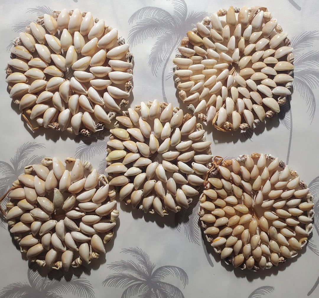 5 Pcs Cowrie Shell HOT Plate MAT Coaster Beach Decor 4" Hawaii - Etsy