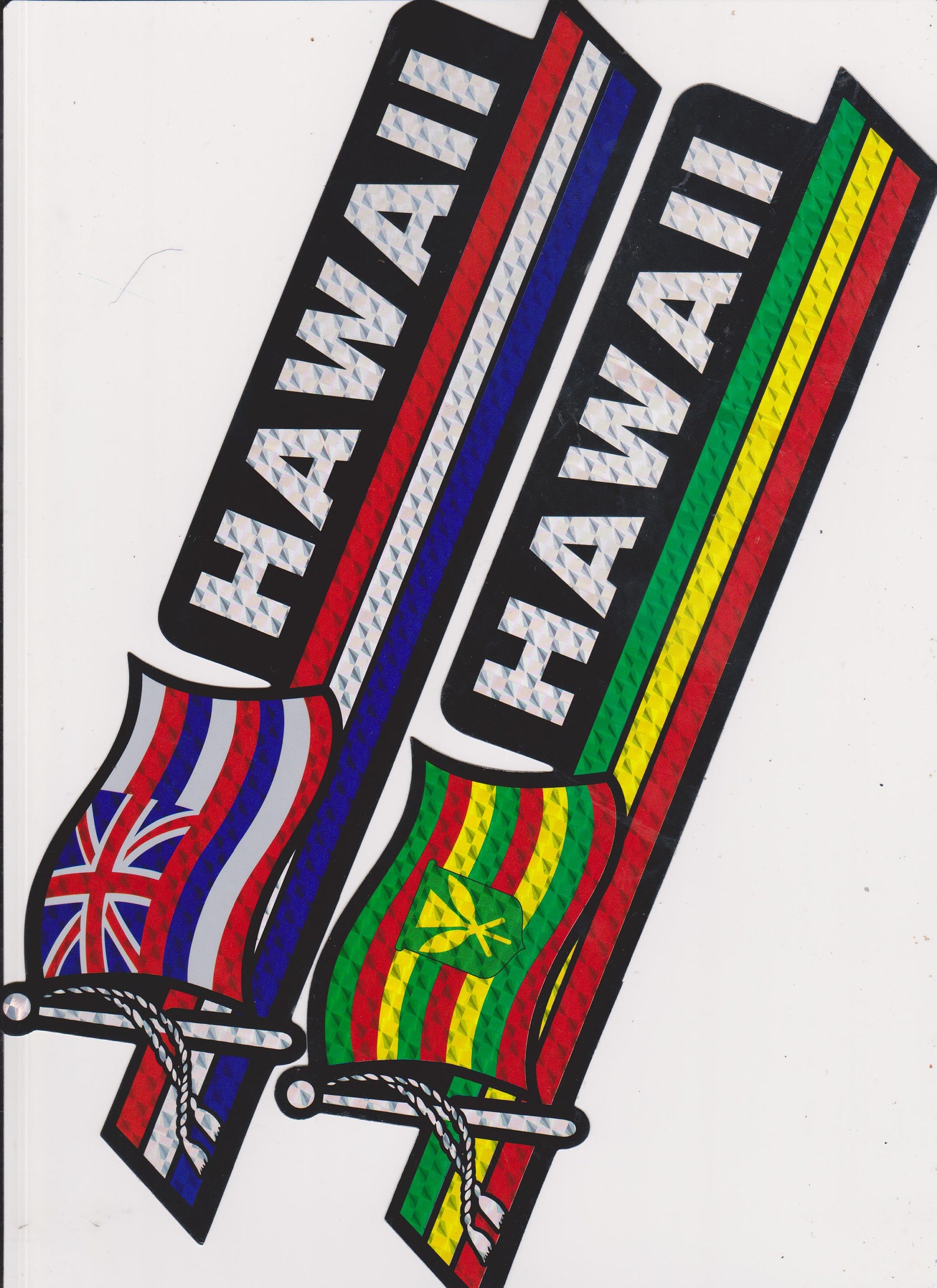 Hawaii State Flag and Hawaii Native Flag Bumper Vinyl Decal - Etsy