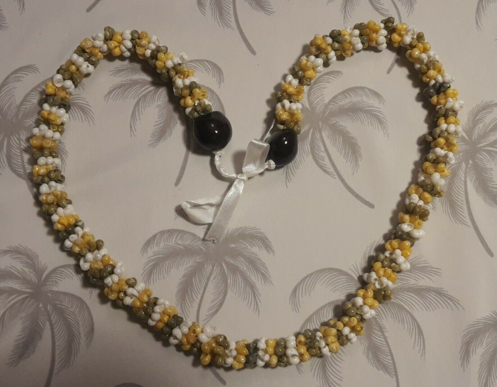 New Hawaii Wedding Mongo Shell with Kukui Nut Lei Necklace | Etsy