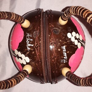 Handmade Coconut Shell Purse Hawaii Aloha Unique Style One | Etsy