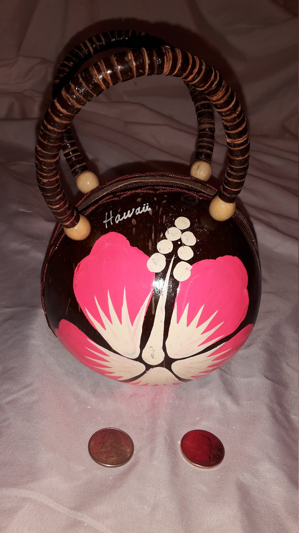 Handmade Coconut Shell Purse Hawaii Aloha Unique Style One | Etsy