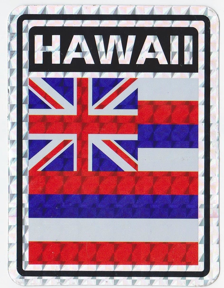 Hawaii State Flag and Hawaii Native Flag Bumper Vinyl Decal Stickers - Etsy