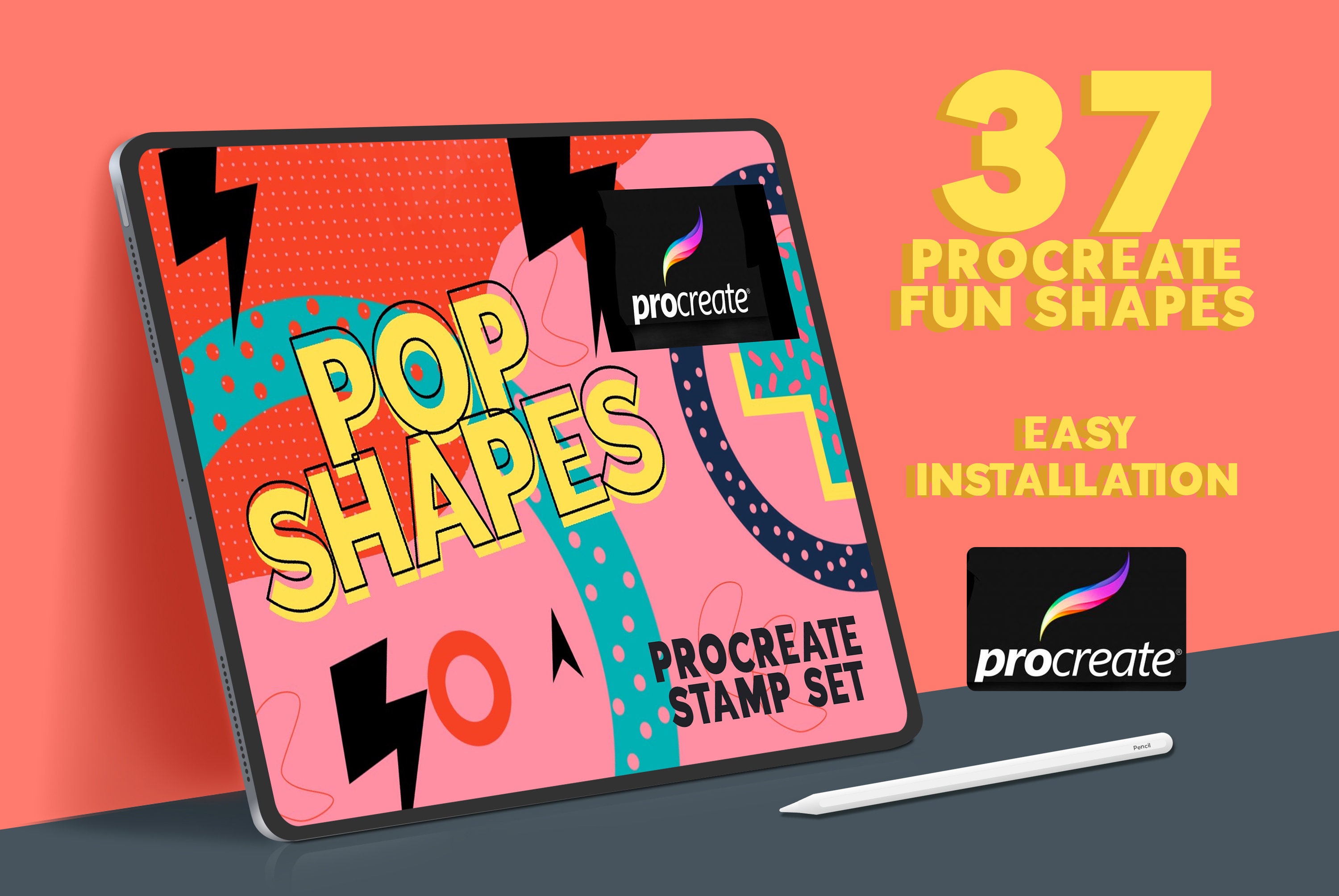 Procreate Pop Shapes Brushset - Etsy