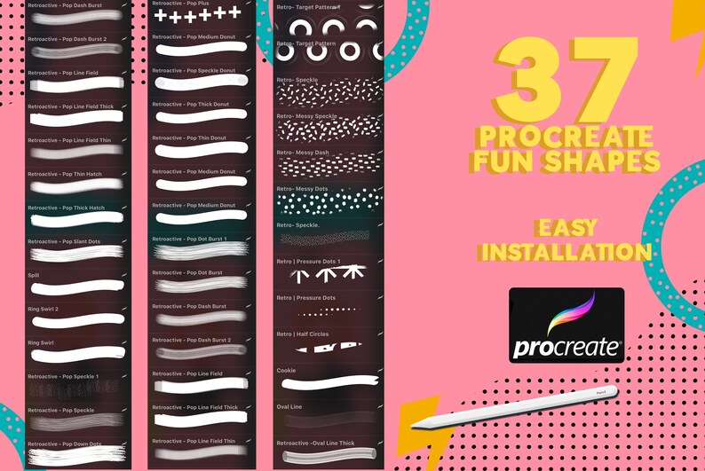 Procreate Pop Shapes Brushset - Etsy