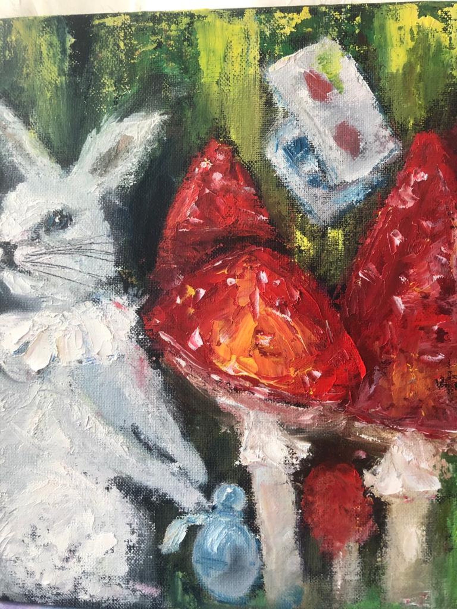 Abstract rabbit Abstract Painting oil Original painting | Etsy