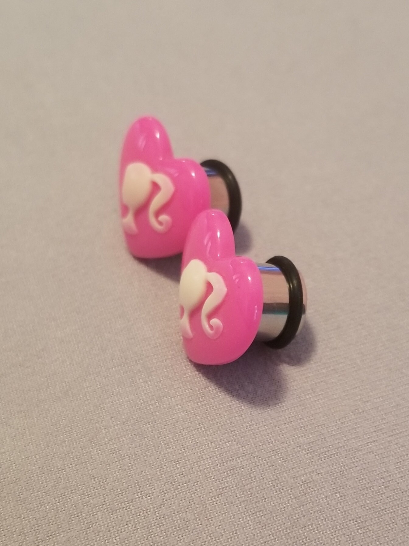 Barbie Girl Hot Pink Heart Plugs Gauges - Etsy