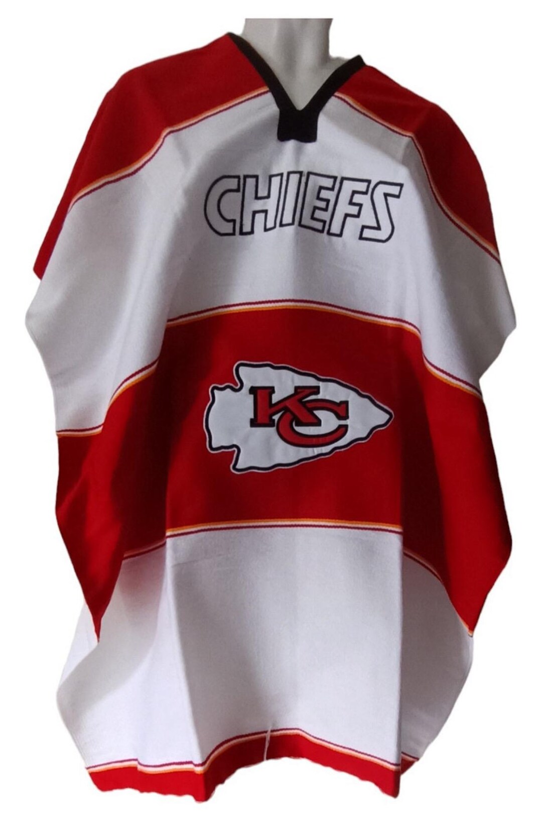 Kansas City Chiefs Poncho Jorongo Gaban Sarape Artesanal Winter Top. - Etsy