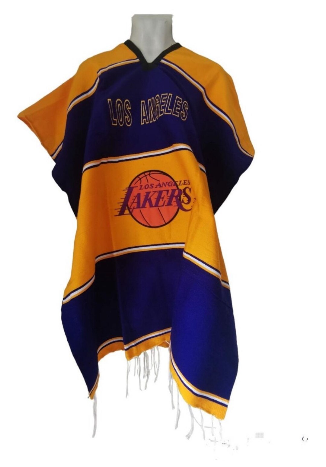 LA Lakers Los Angeles Poncho Jorongo Gaban Sarape Artesanal Winter Top ...