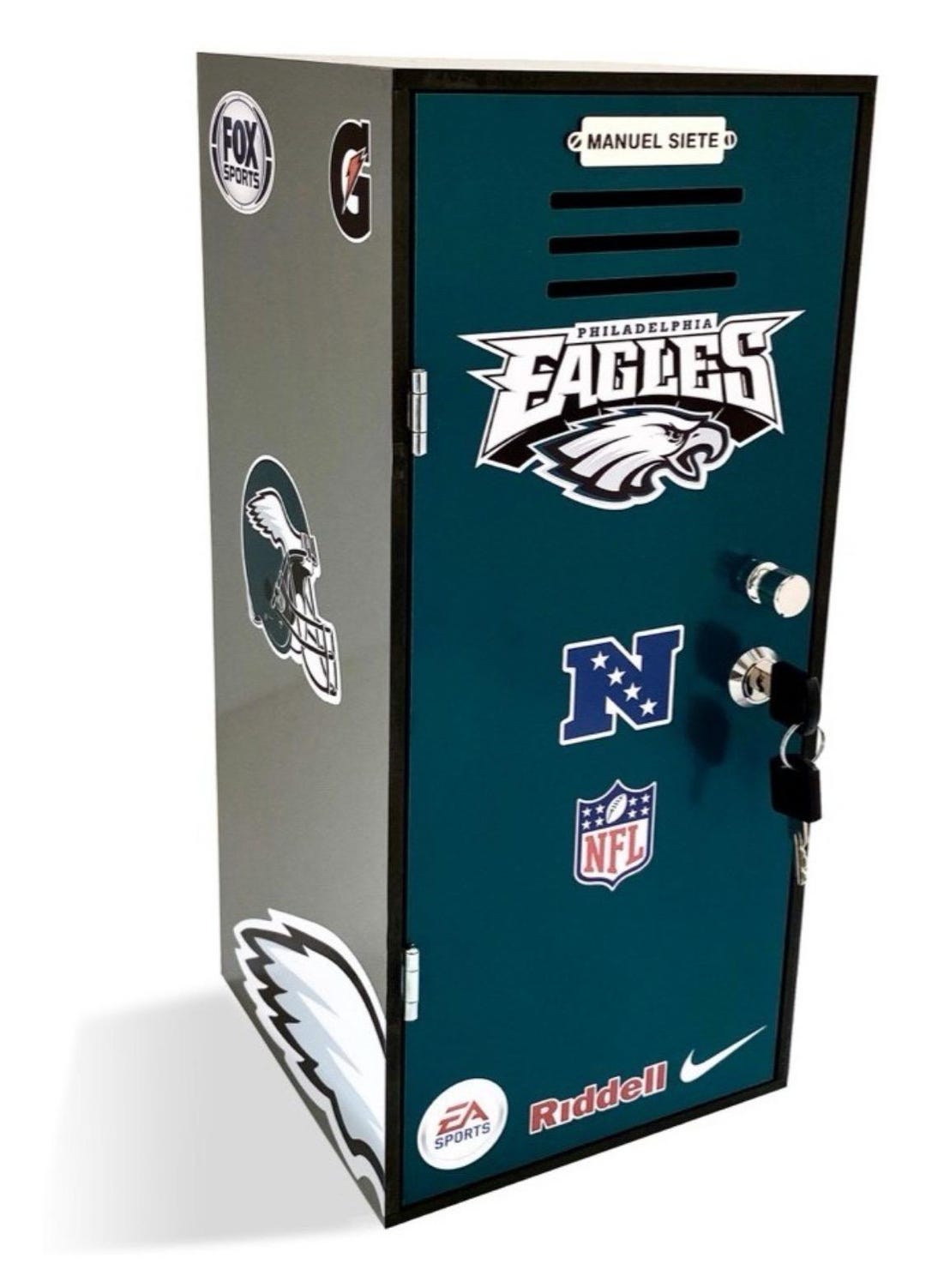 Philadelphia Eagles Mini Locker With Personalized Name Tag. Office ...