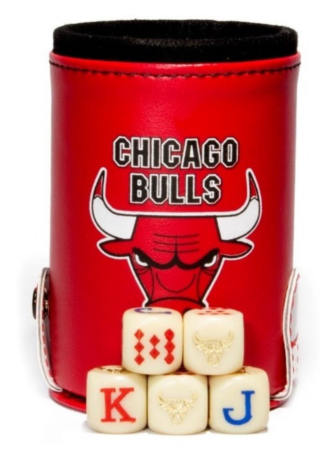 Dice Set Chicago Bulls Basketball in Faux Leather Case Cup - Etsy