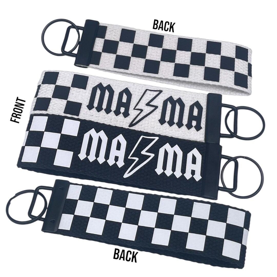 MAMA Checkered Key Strap || Bag Tags | Keychain Wristlet | Custom Gifts ...