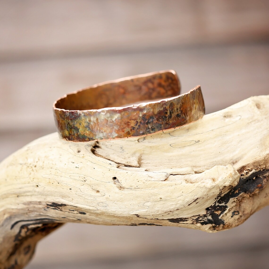 Rustic Copper Cuff Bracelet-1/2 Inch - Etsy
