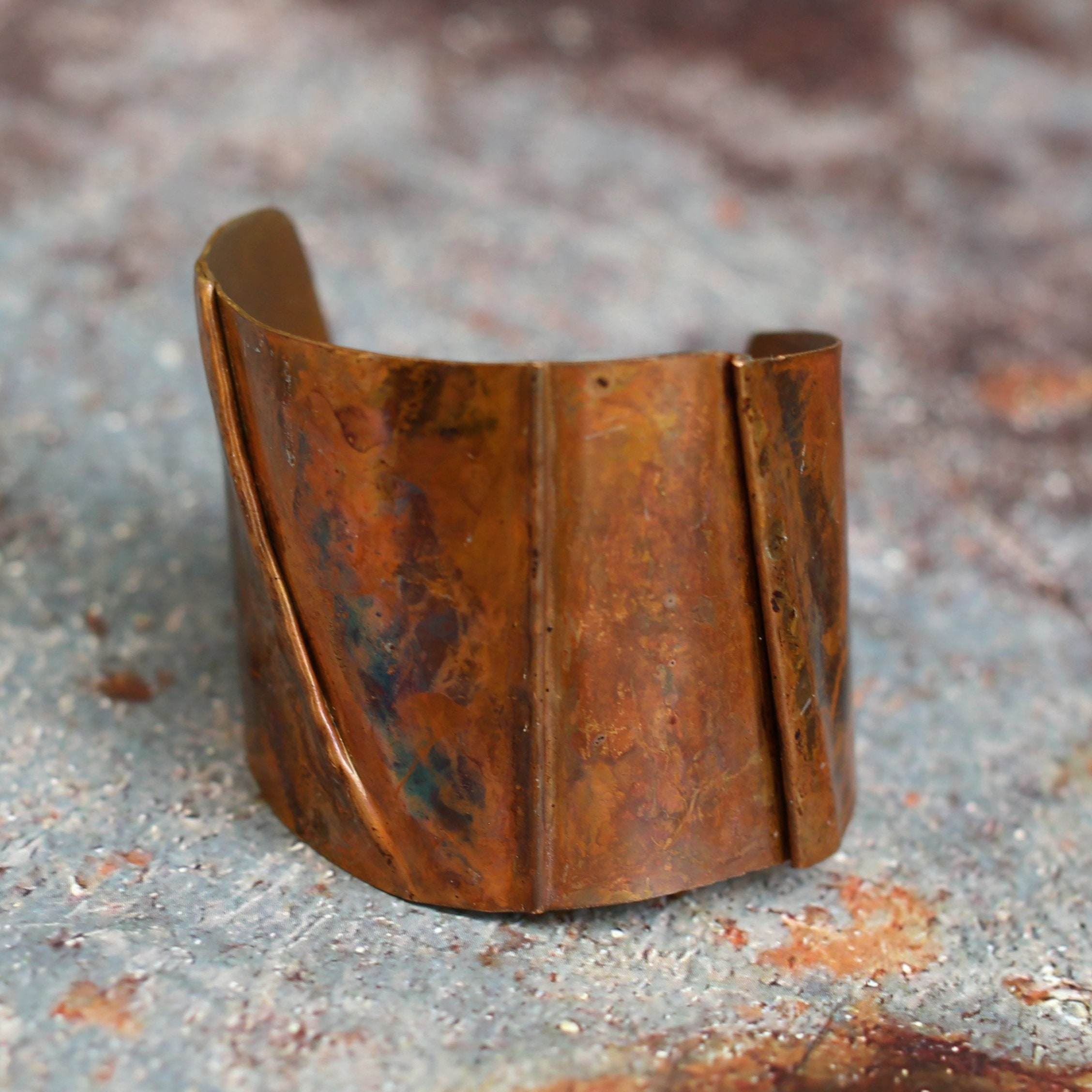 Copper Cuff Bracelet - Tapered Shape W/ Clasp - Etsy