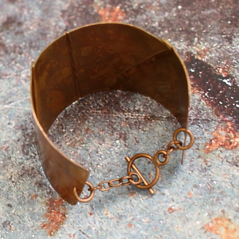 Copper Cuff Bracelet - Tapered Shape W/ Clasp - Etsy
