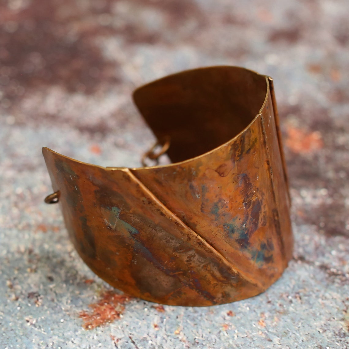 Copper Cuff Bracelet - Tapered Shape W/ Clasp - Etsy