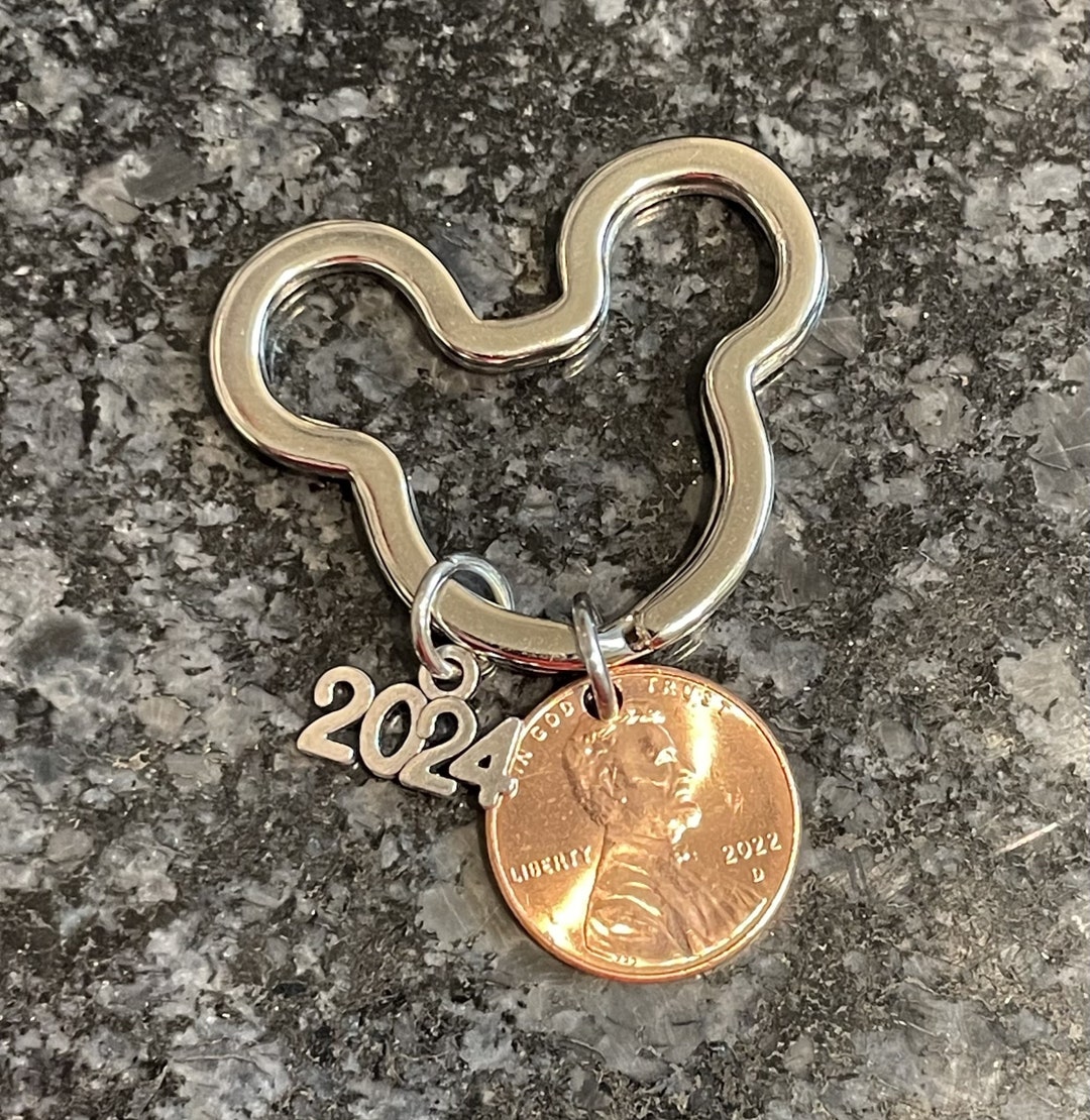 2024 Lucky Penny With Mickey, Star or Heart Keyring W/2024 or 2025 ...
