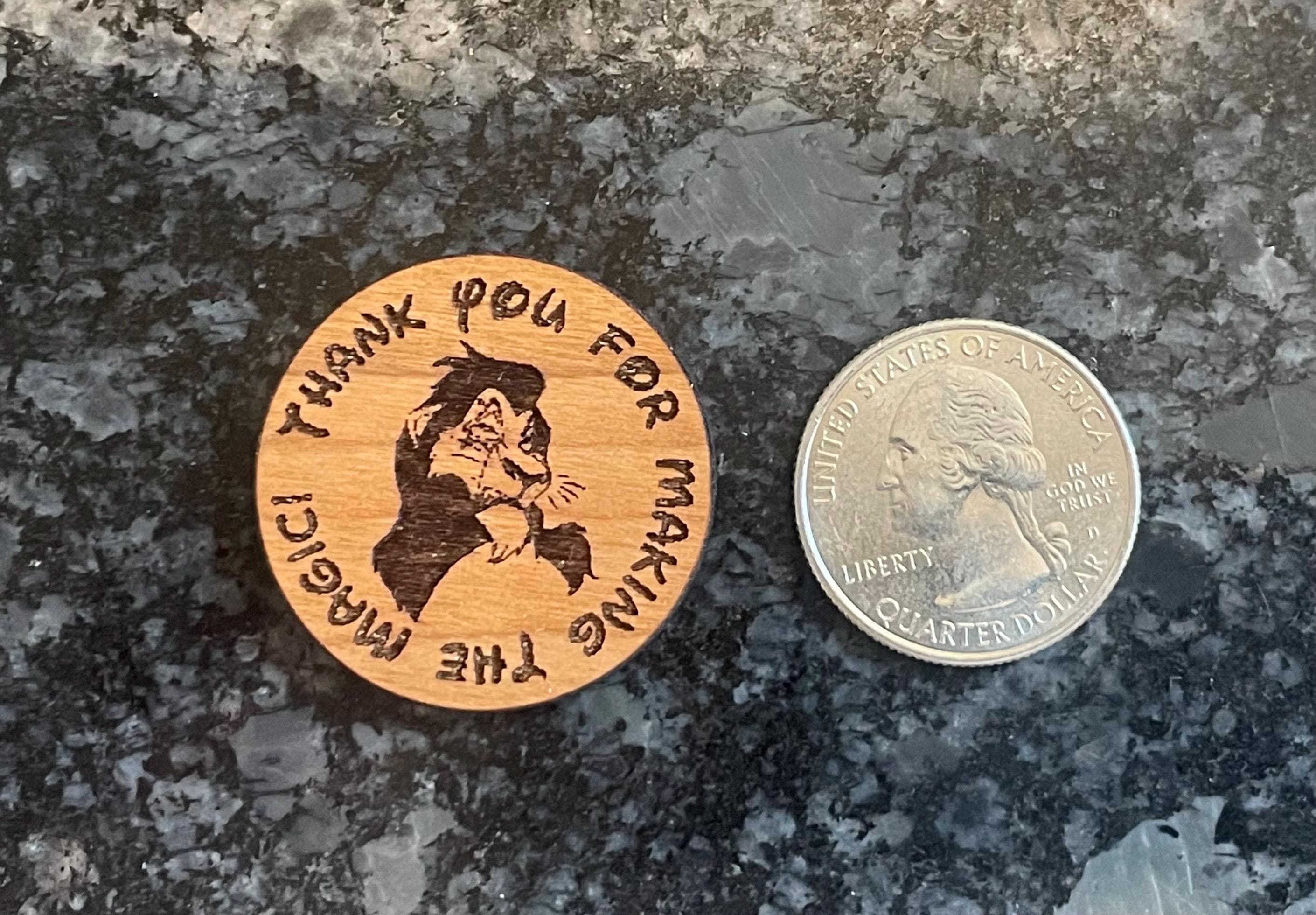 Villains Cast Member Appreciation Tokens - Premium Cherry Wood - 6 ...