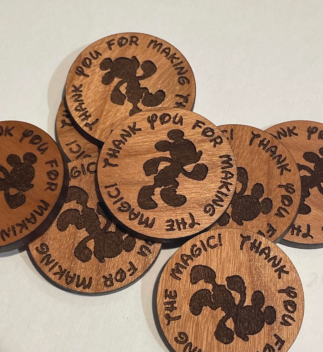 Rundisney Cast Member Appreciation Tokens - Laser Engraved Premium ...