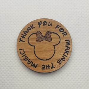 Cast Member Appreciation Tokens - Premium Cherry Wood - 9 Disney Styles ...