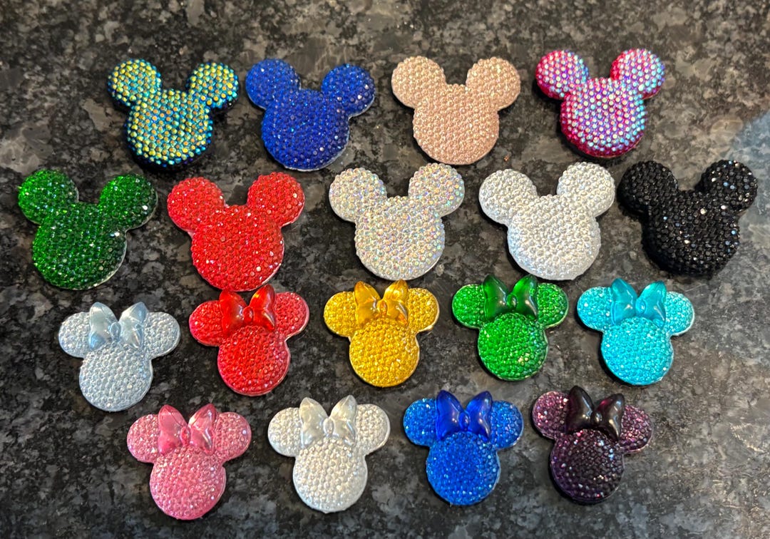 Minnie & Mickey Mouse Shaped Glitter Magnets - Set of 5 - Disney Cruise ...