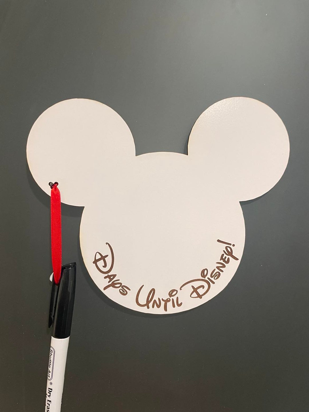 Days to Disney Countdown Dry Erase Board - Mickey Shaped With Dry Erase ...