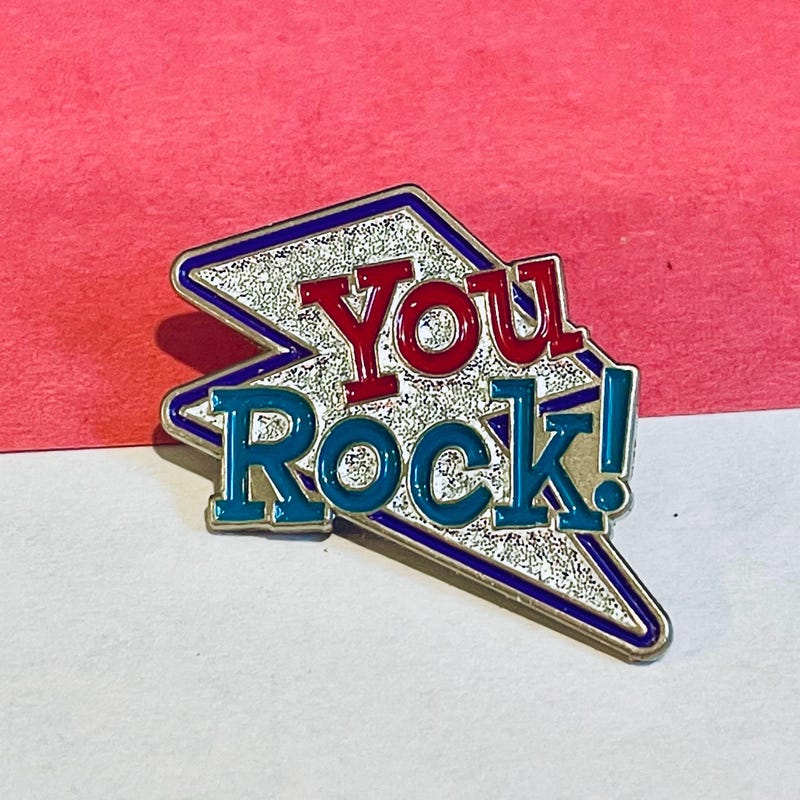 Glitter Rock Pin - Etsy